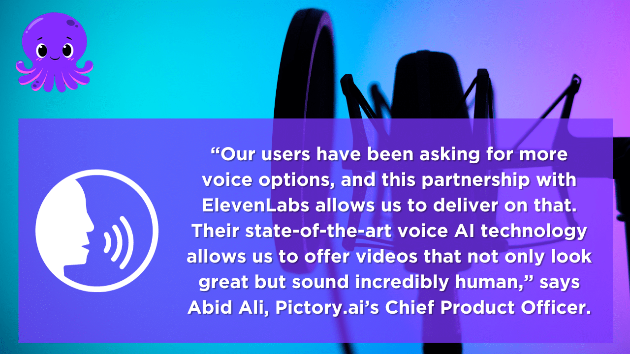 Pictory Teams Up With ElevenLabs - Human-Sounding AI Voices