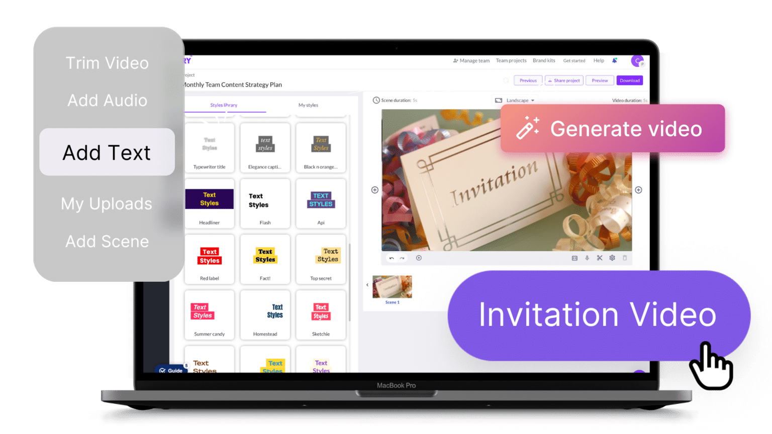 Video Invitation Maker | Create Videos in Minutes with AI