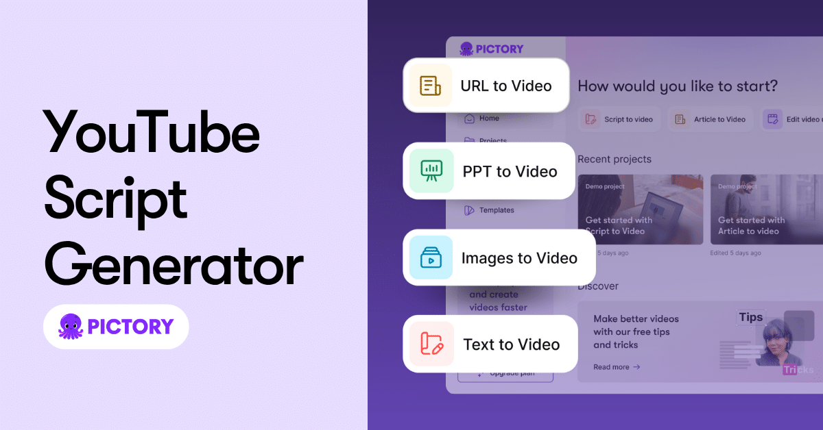 Youtube Video Script Generator - Pictory.ai